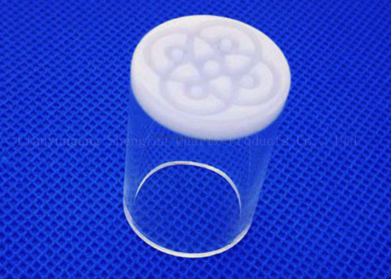 Clear Quartz Test Tube Long Durability With Quartz Grind Stopper Seal
