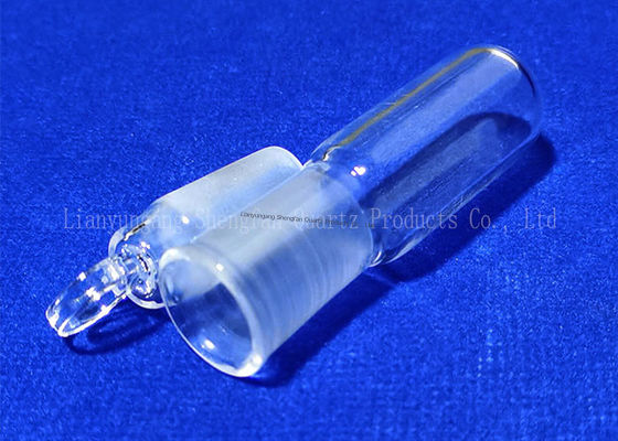 Clear Quartz Test Tube Long Durability With Quartz Grind Stopper Seal