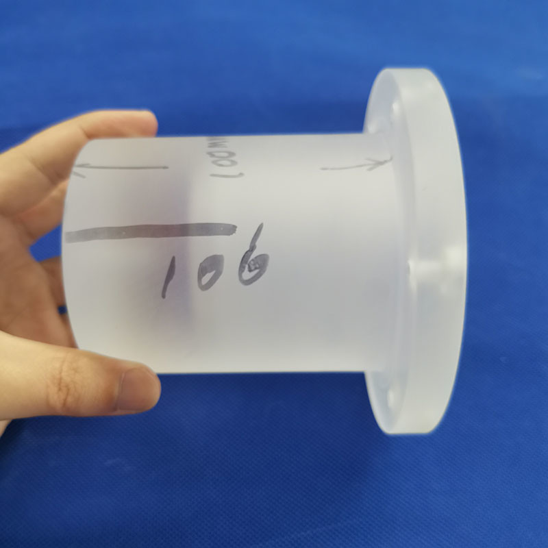 Heating Quartz Glass Tube Flange Sio2 2.2g/Cm3 High Purity Morse 6.5