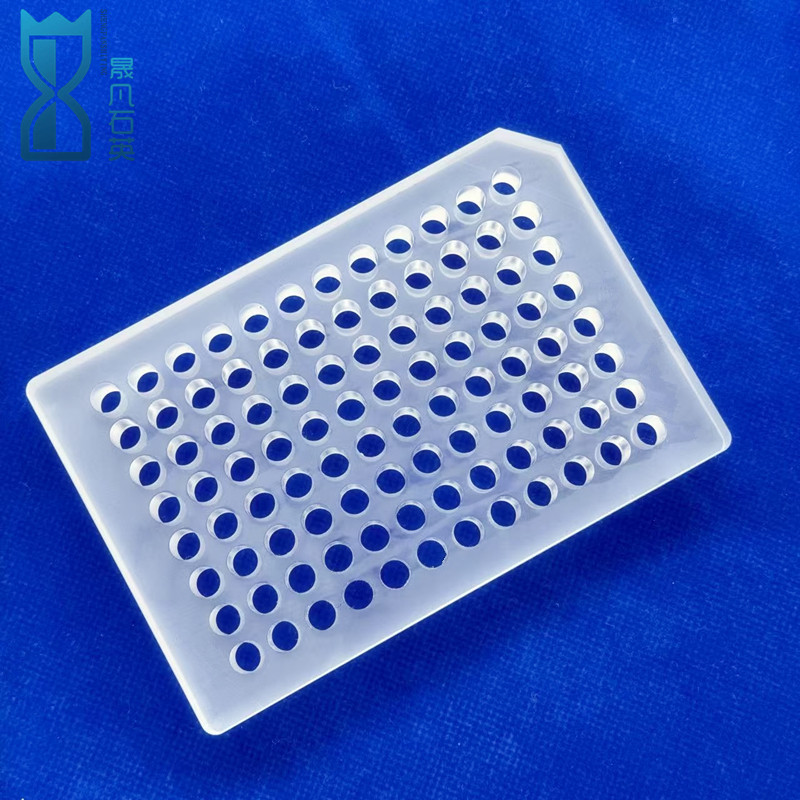Custom Transparent Frosted Optical Quartz 96 Well Plate High ...
