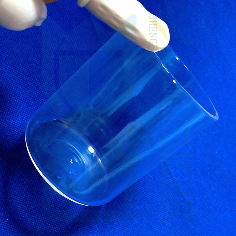 Custom High Temperature Corrosion Resistant Quartz Glass Flat Bottom ...