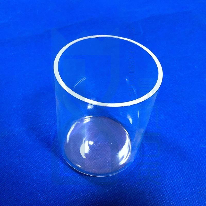 Custom High Temperature Corrosion Resistant Quartz Glass Flat Bottom ...