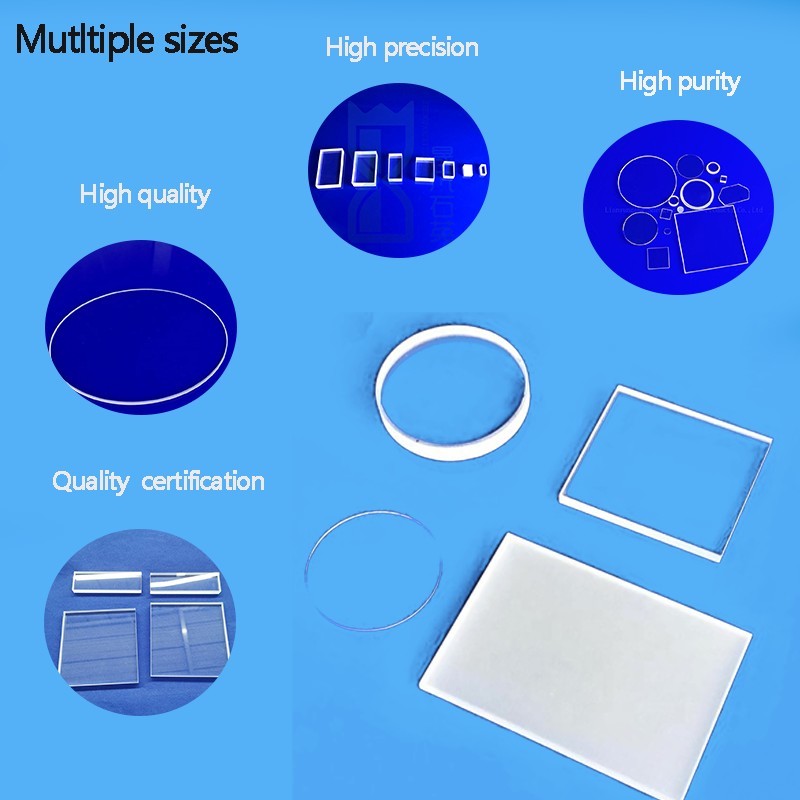 Customized Heat Resistant Fused Silica Quartz Glass Plate Clear Quartz ...