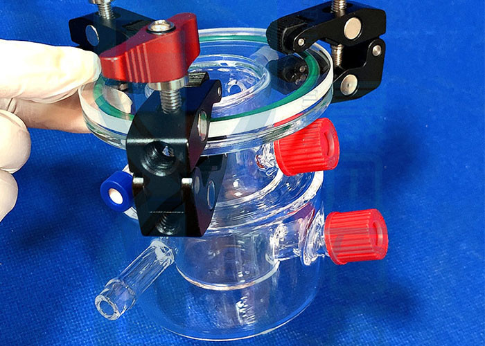 Customized Double Layer Quartz Glass Reactor For Chemical Laboratory ...