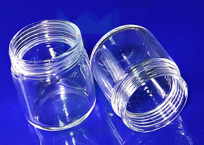 Customize 2.2g/Cm3 Quartz Glass Bottle Clear Flat Bottom With Screw ...
