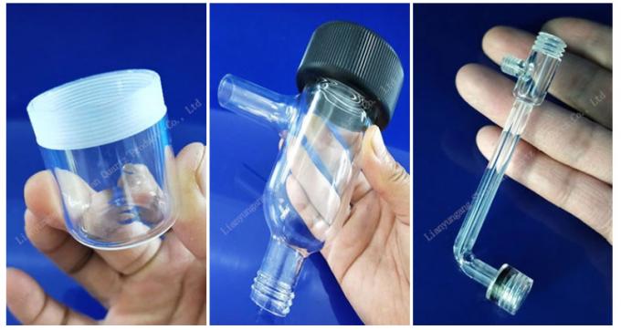 Quartz Glass Threaded Tube Science Lab Glassware Screw Sampling Bottle