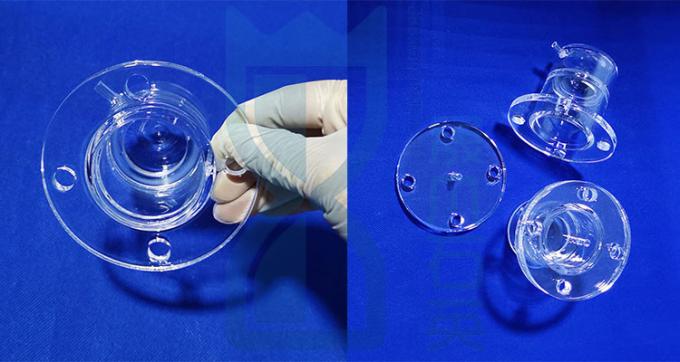 Large Diameter Transparent Quartz Tube Flange For Chemical Pipe