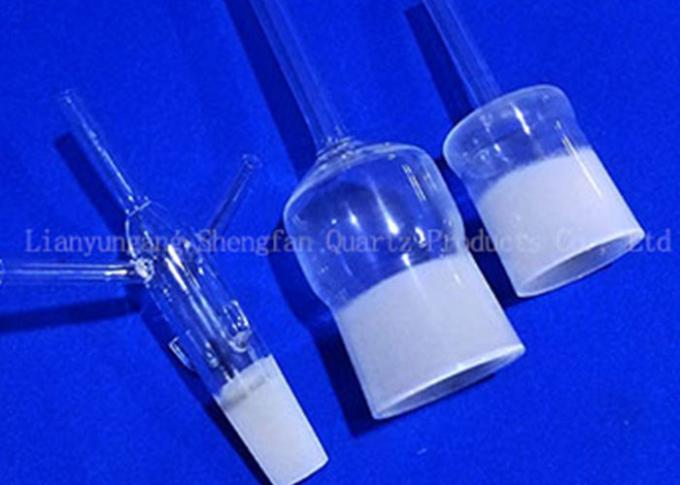 Alkali Resistance Pure Quartz Test Tube Clear Ground Joint Mouth For Lab